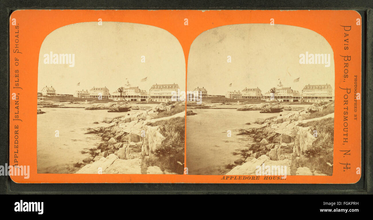 An archival photograph of Appledore House, taken by the Davis Brothers ...