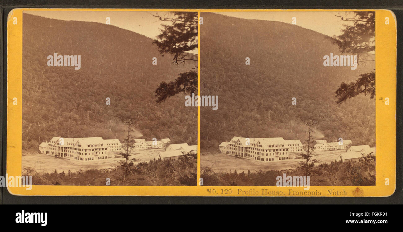 A historic photograph of Profile House in Franconia Notch, taken by the ...