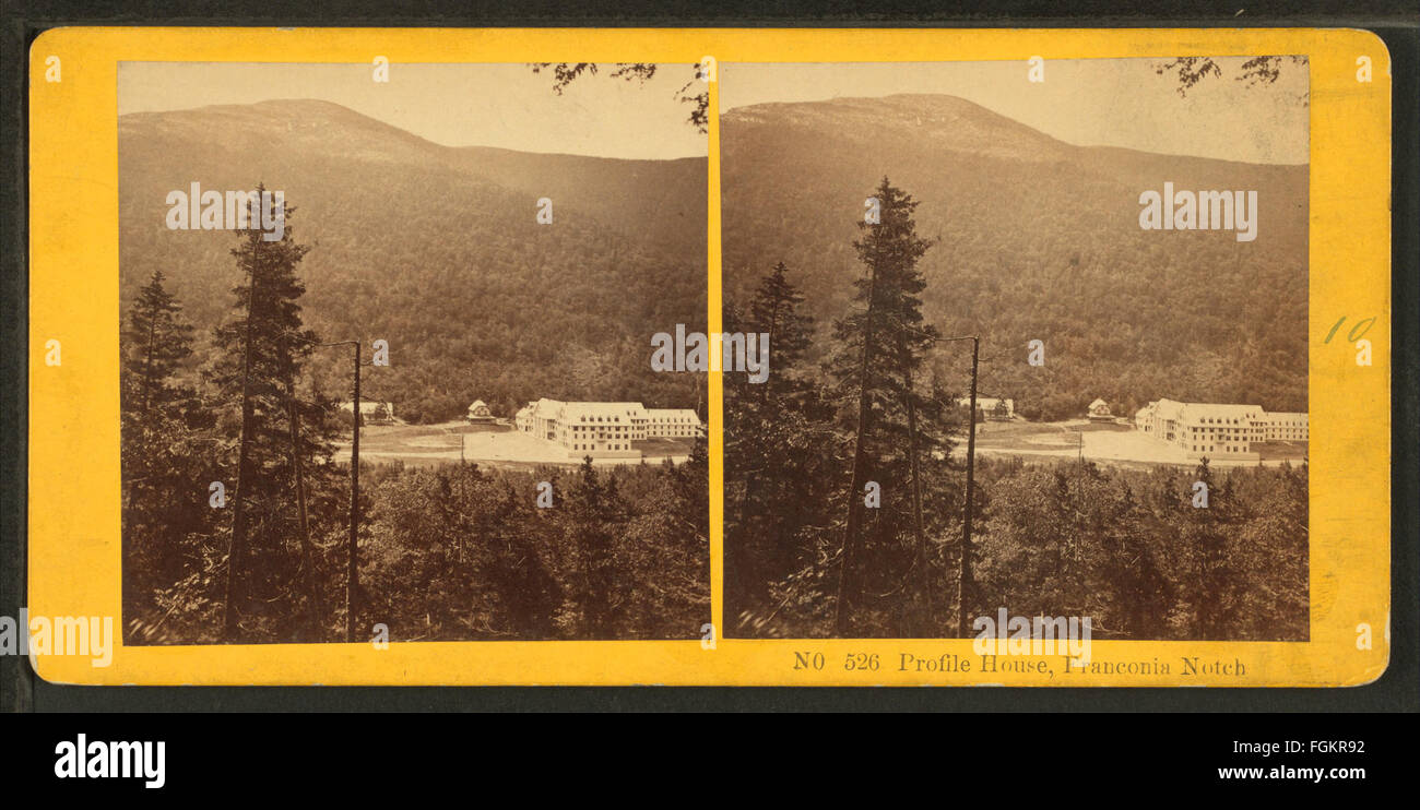 A historic photograph of Profile House, located in Franconia Notch, New ...