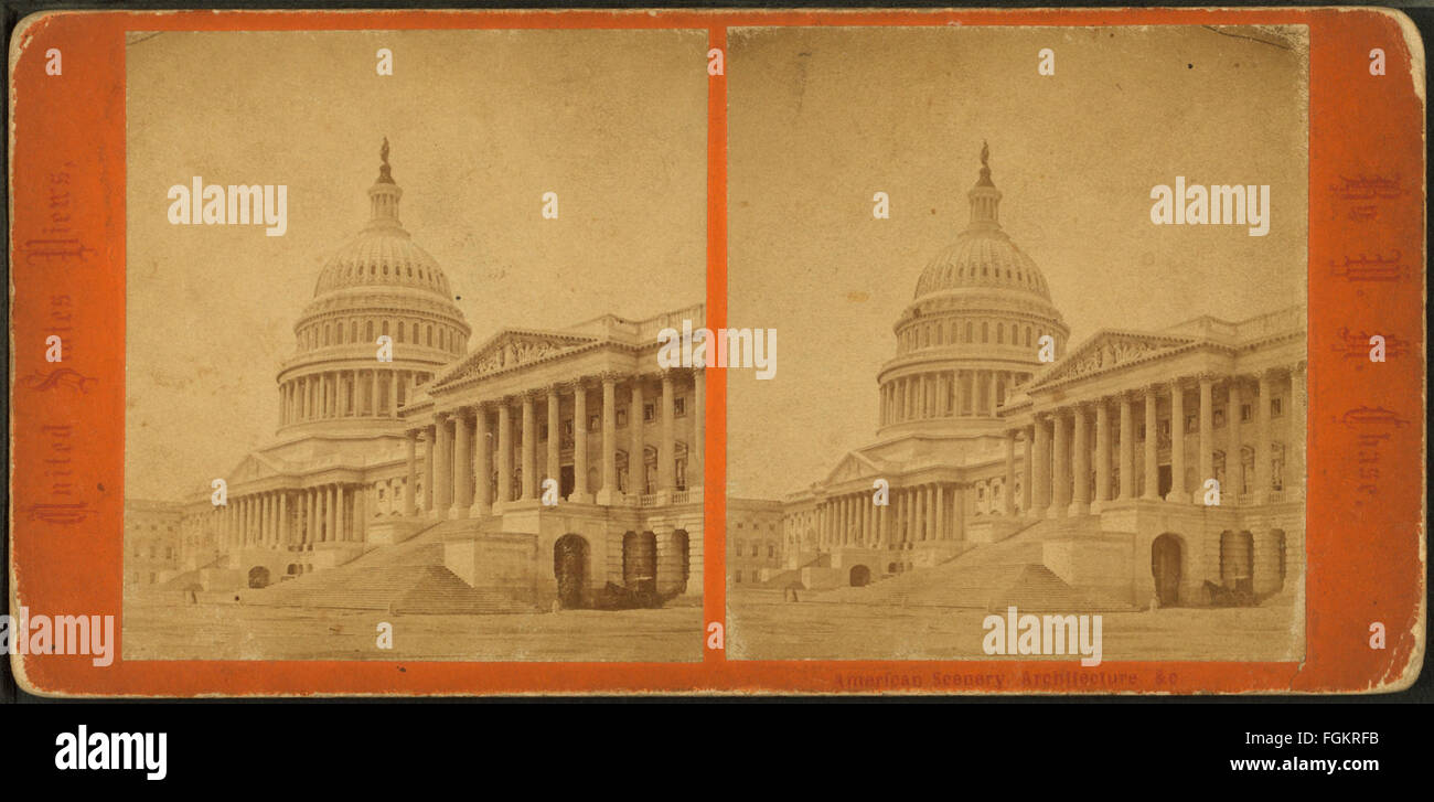 A vintage photograph of the U.S. Capitol building, captured by William ...