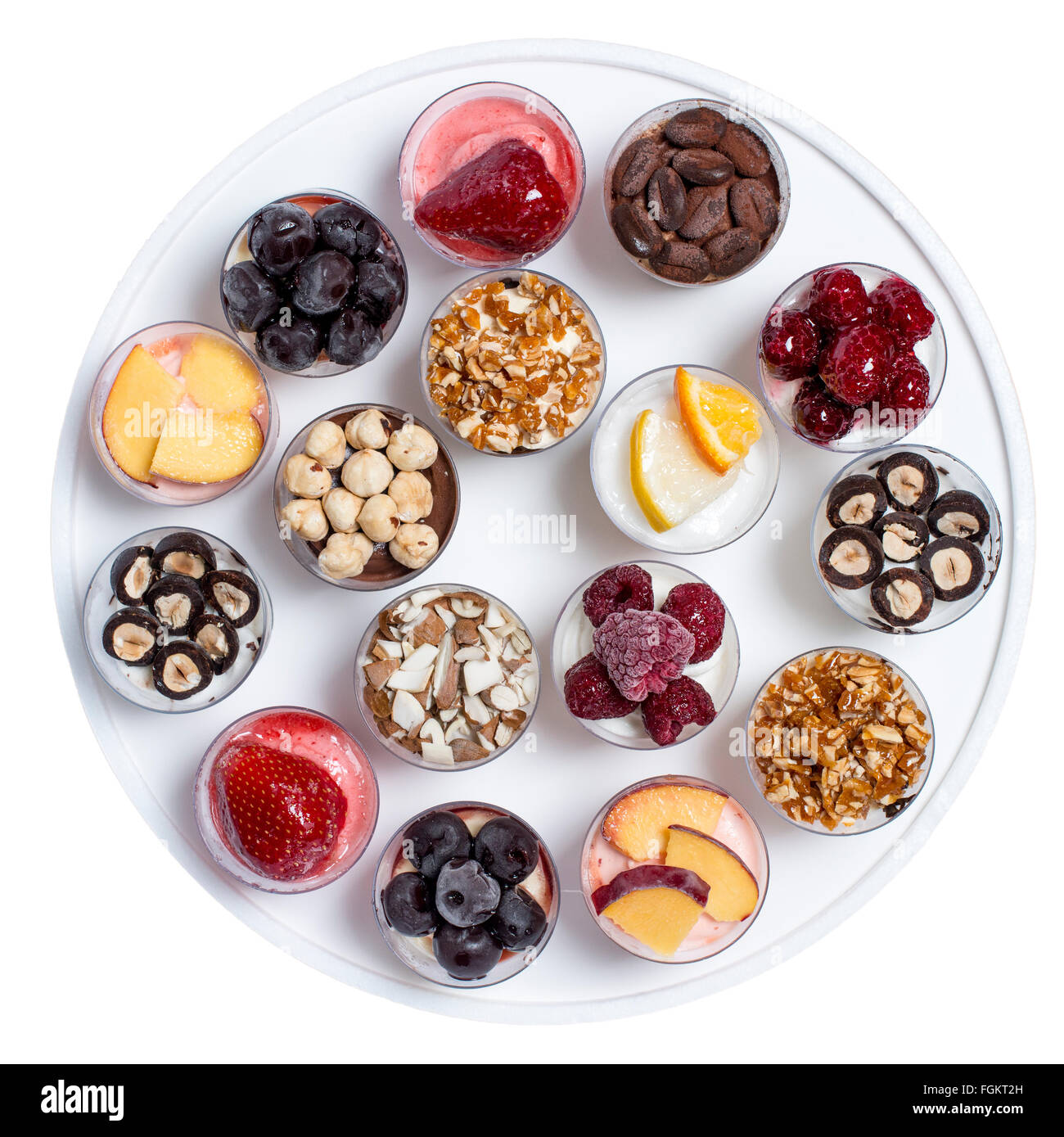 series of mini ice cream wrapped round Stock Photo - Alamy