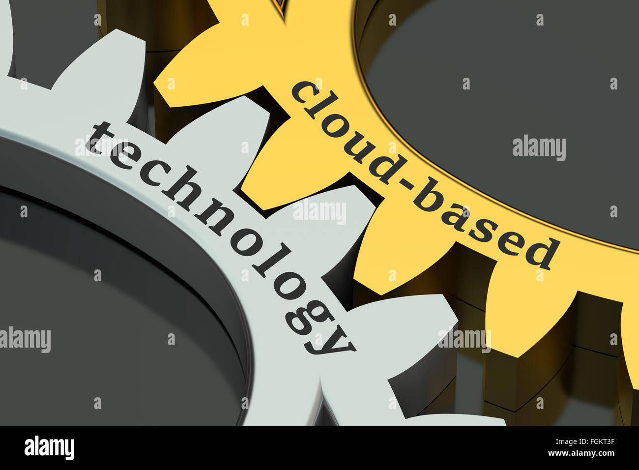 cloud-based technology concept isolated on black background Stock Photo ...