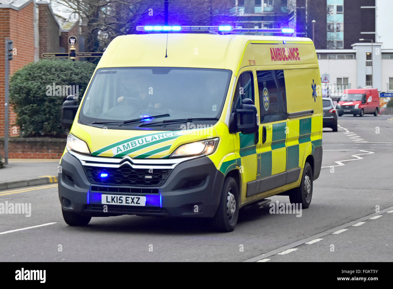 Ambulance with emergency lights High Resolution Stock Photography and ...