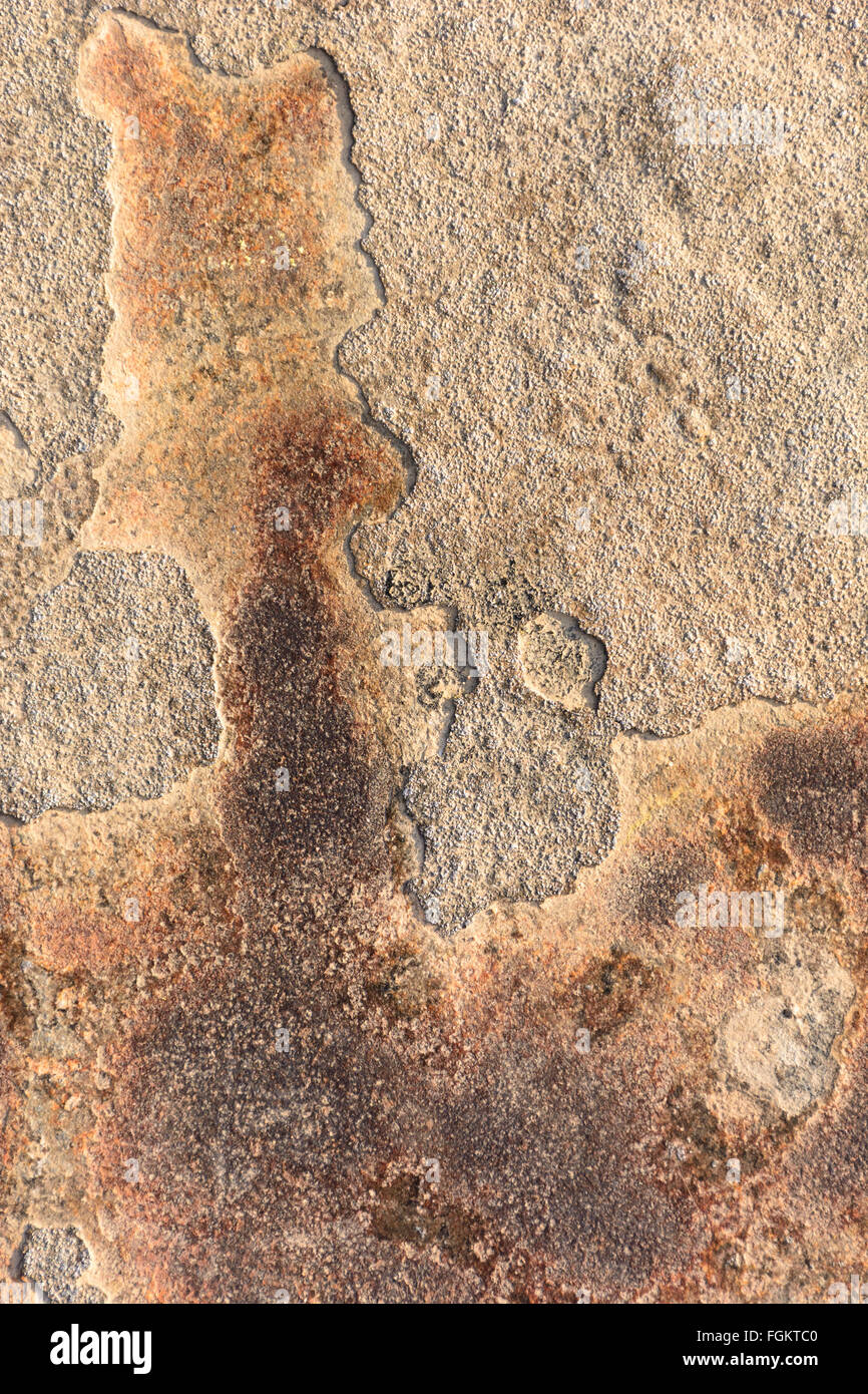 Vertical close-up of sandstone slab with colorful patterns Stock Photo ...