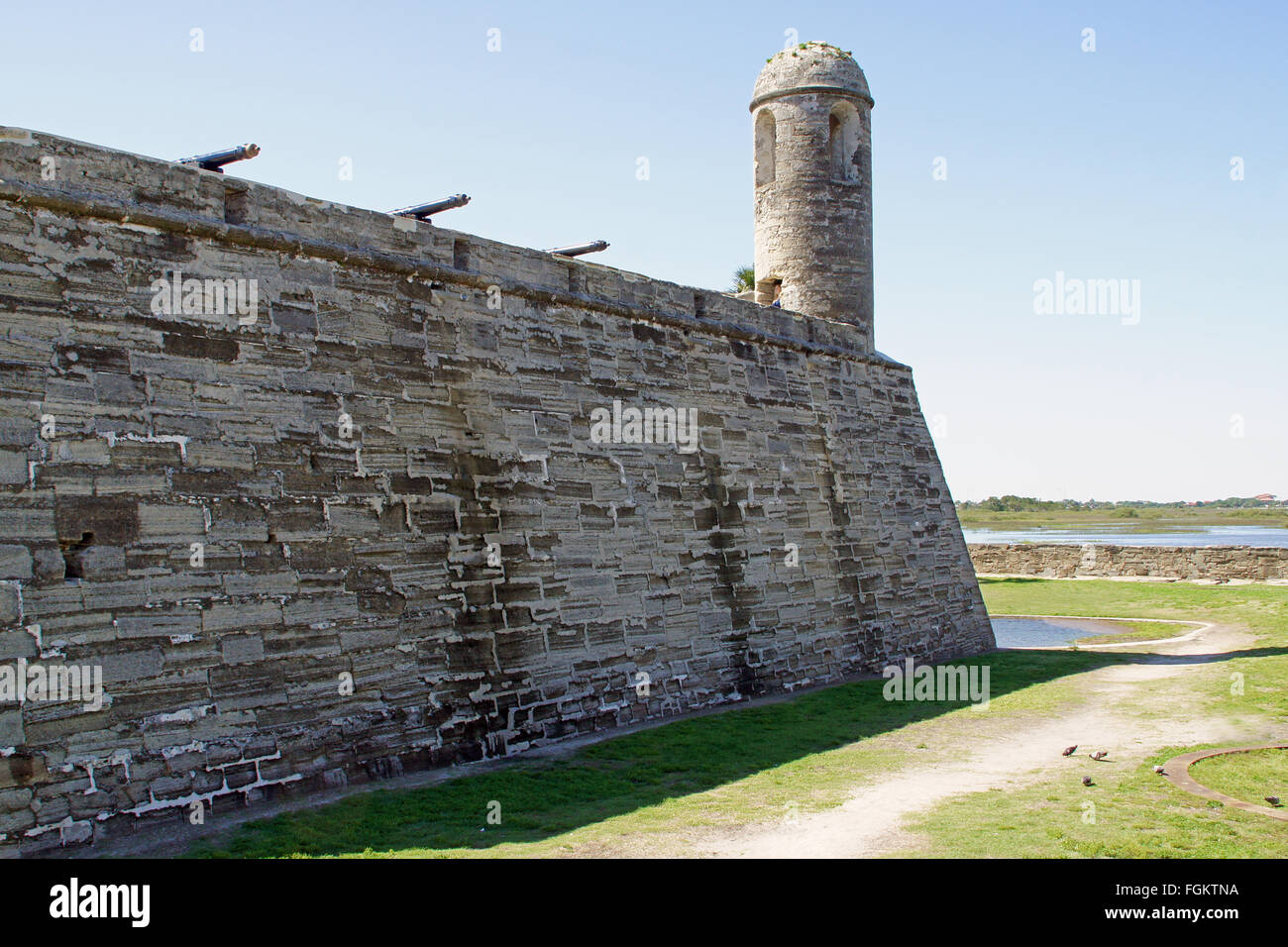 Fort turret at St Augustine, Florida, a Spanish colonial outpost Stock ...