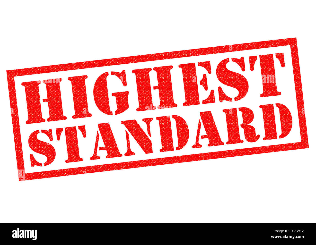 HIGHEST STANDARD red Rubber Stamp over a white background Stock Photo ...