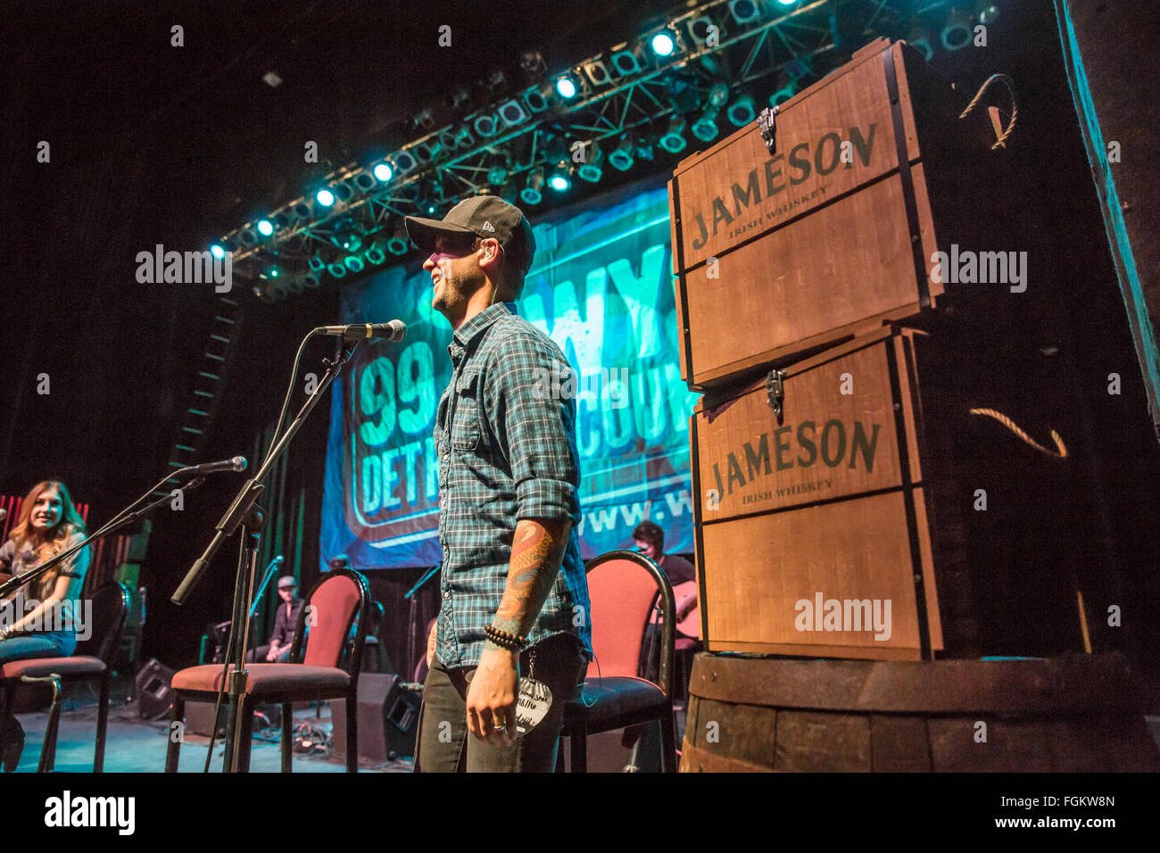 Feb. 18, 2016 - Detroit, Michigan, U.S - DALLAS SMITH performing on ...