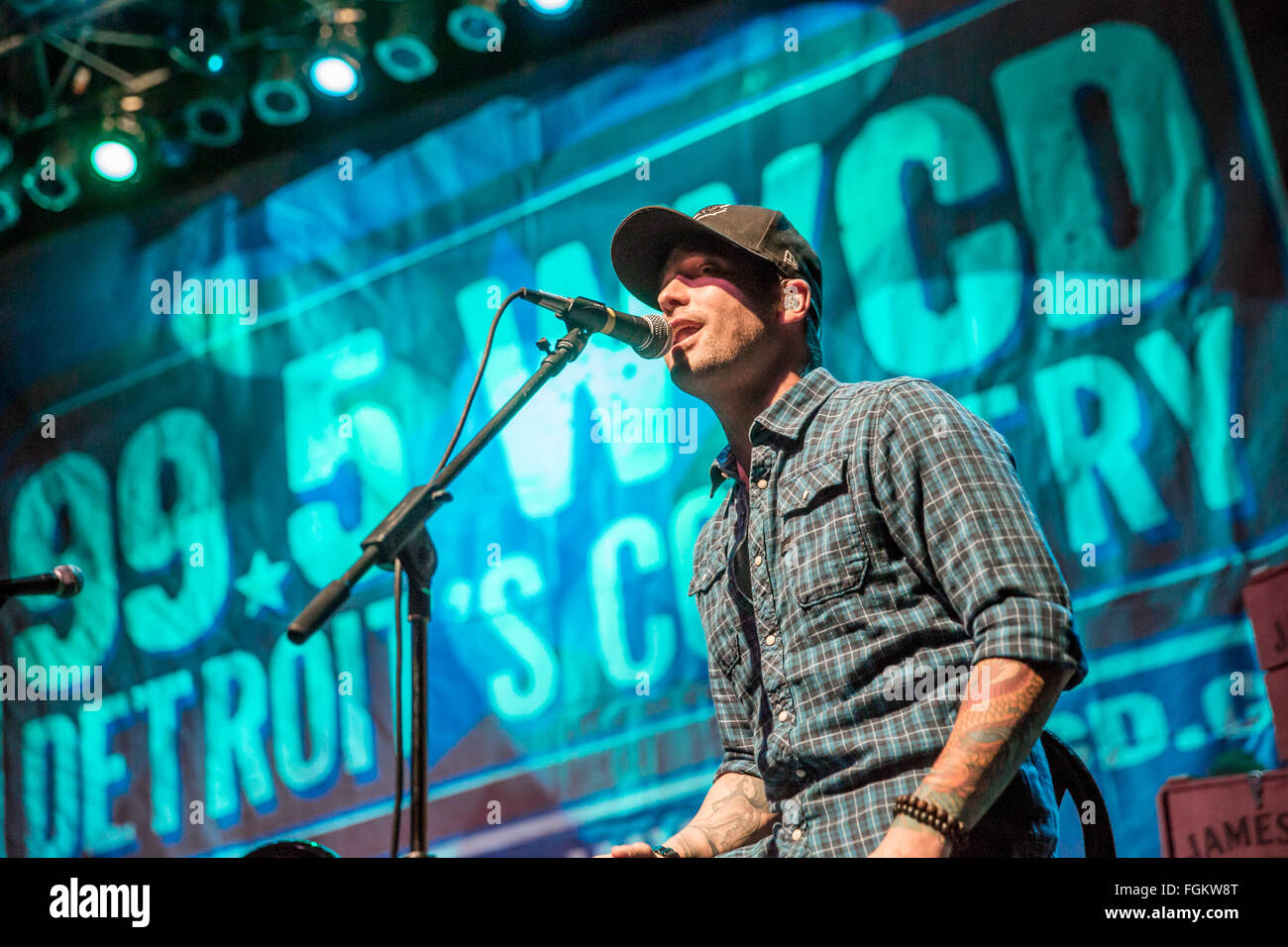 Feb. 18, 2016 - Detroit, Michigan, U.S - DALLAS SMITH performing on ...