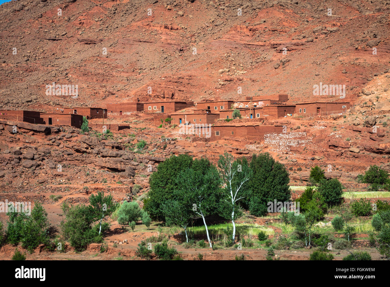Village in the Ouarzazate, Morocco, Africa Stock Photo - Alamy