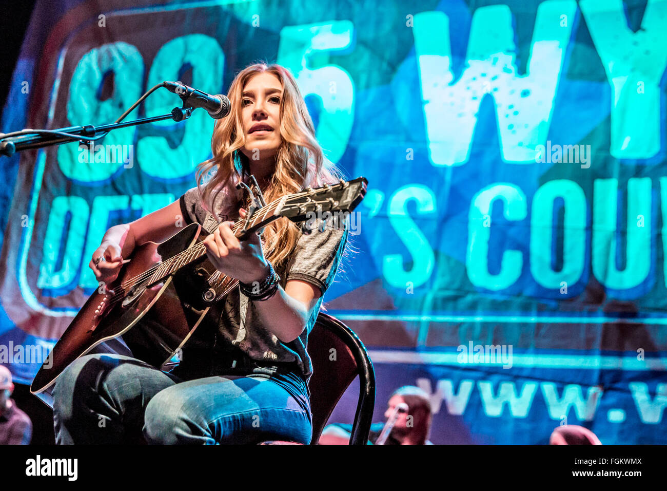 Feb. 18, 2016 - Detroit, Michigan, U.S - TAE DYE performing on WYCD's ...