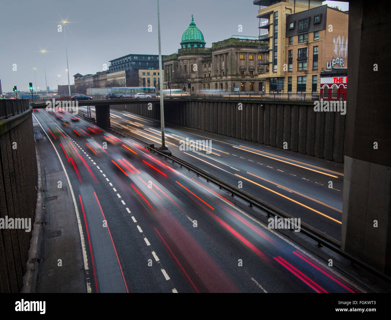 Traffic jam on m8 motorway hi-res stock photography and images - Alamy