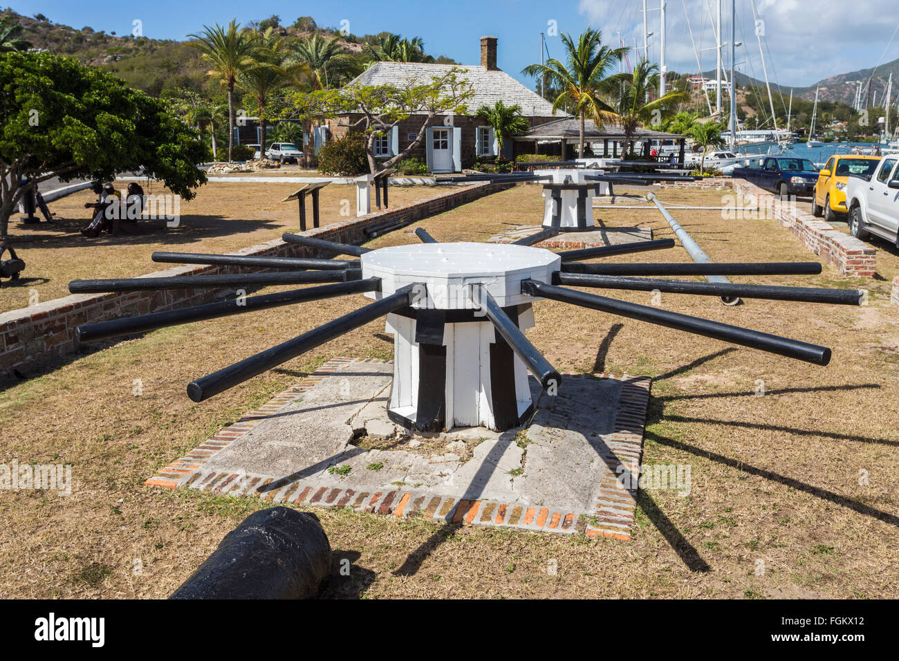 Capstan at Nelson's Dockyard, English Harbour, south Antigua, Antigua ...