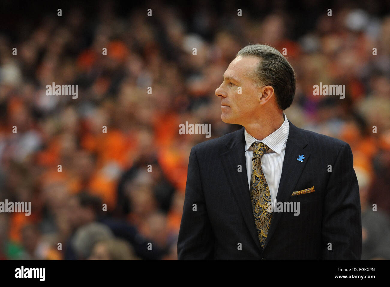 Syracuse, NY, USA. 20th Feb, 2016. Pittsburgh head coach Jamie Dixon ...