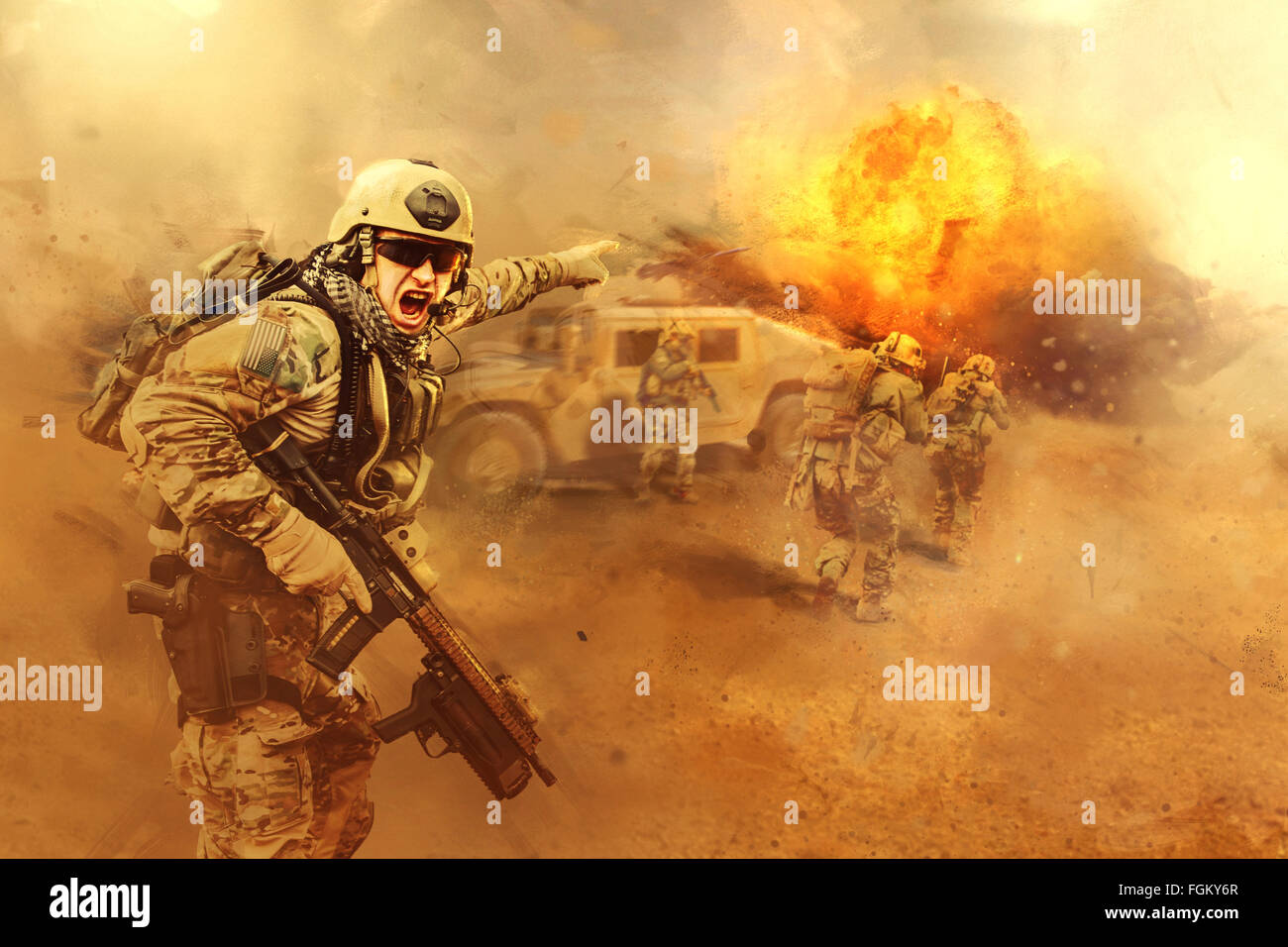 attacking the enemy Stock Photo - Alamy