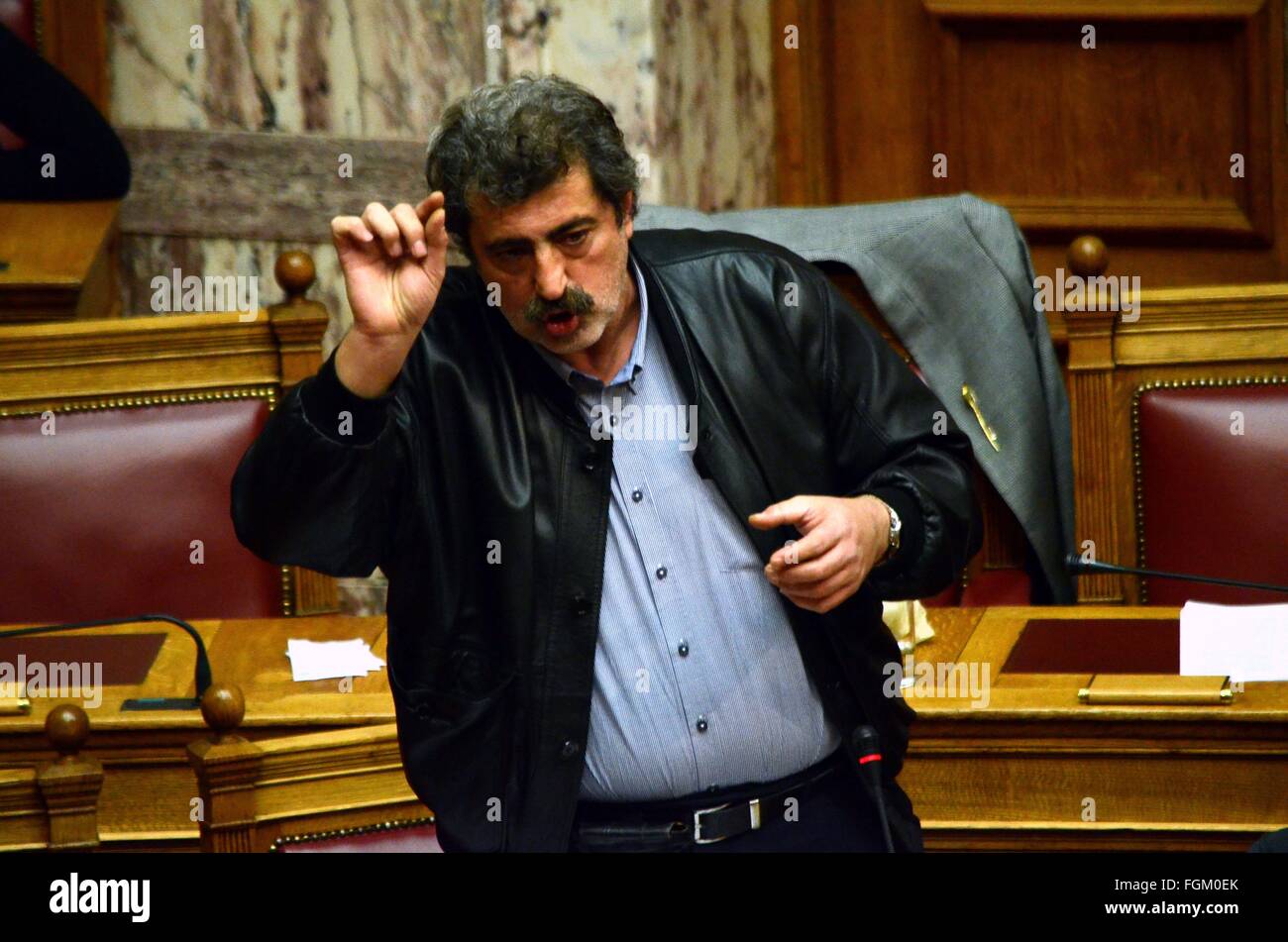 Athens, Greece. 20th Feb, 2016. Alternate Minister of Health Pavlos ...