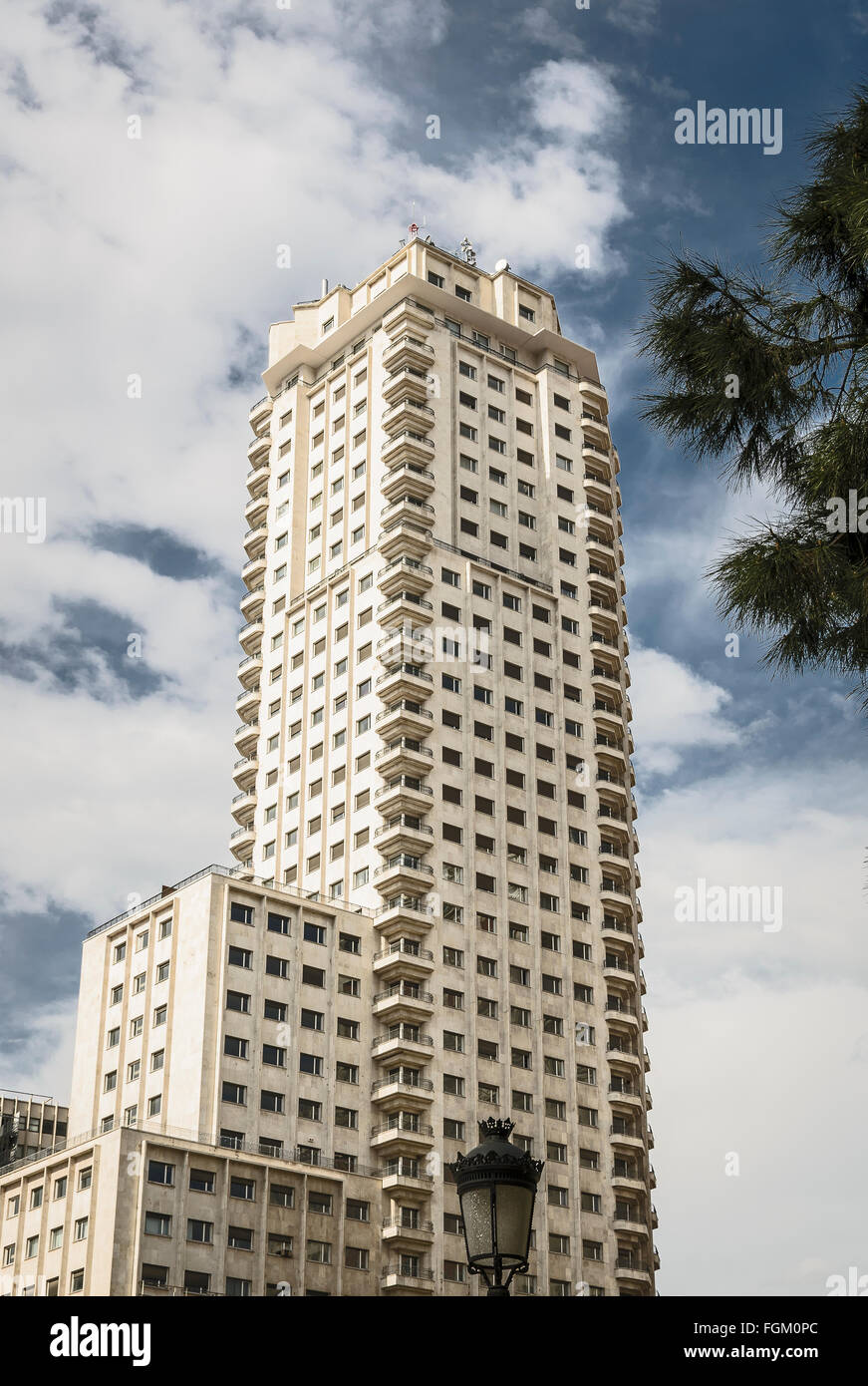 Down view of the Madrid tower, Madrid city, Spain Stock Photo - Alamy