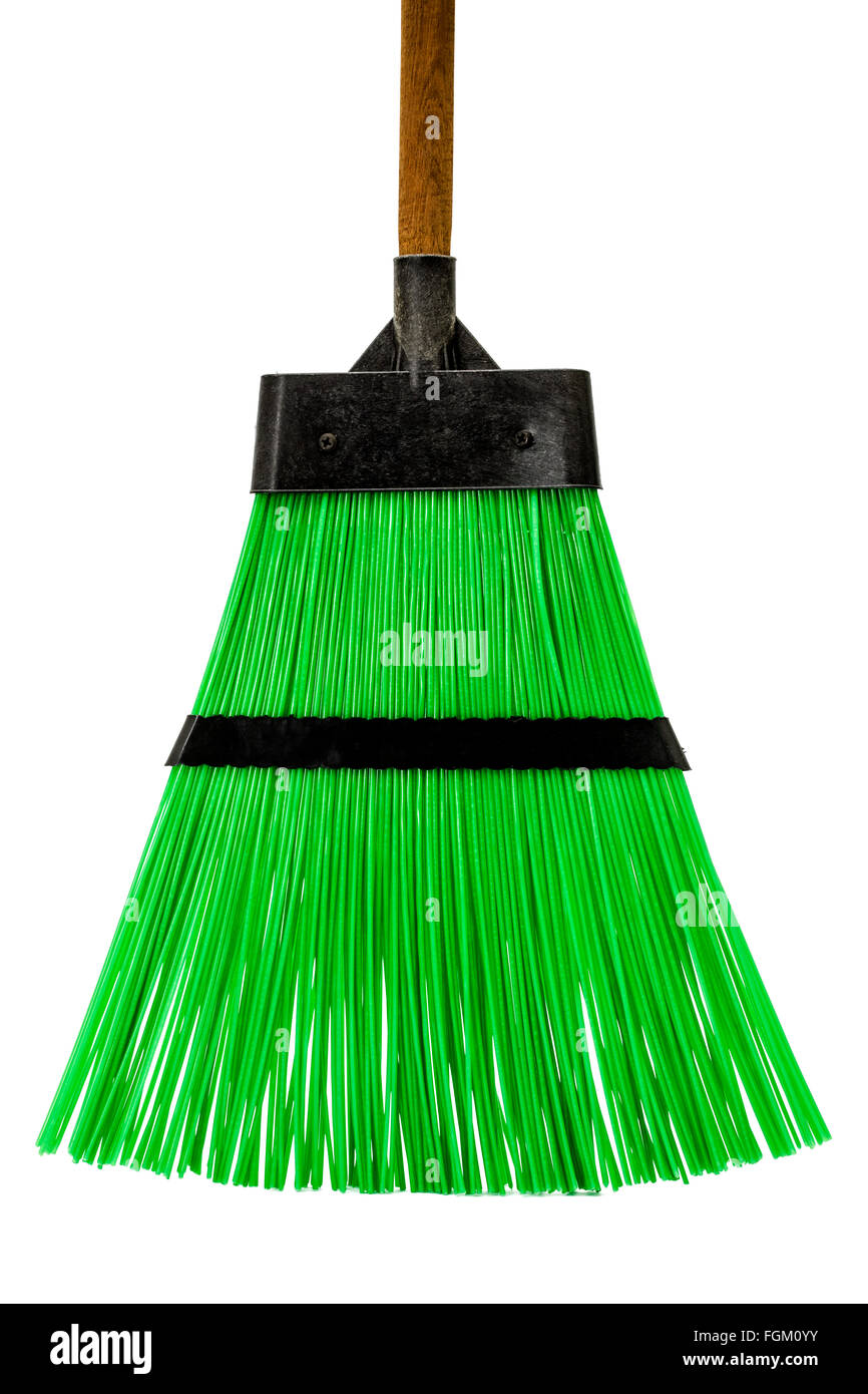 Broom, isolated on white background Stock Photo - Alamy