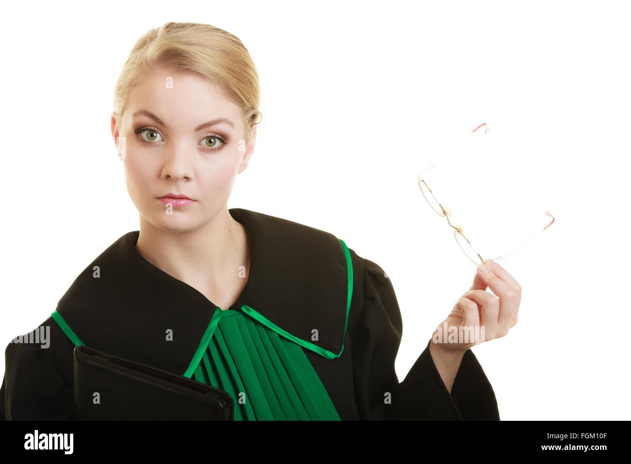 Law court or justice concept. Portrait young woman lawyer attorney ...