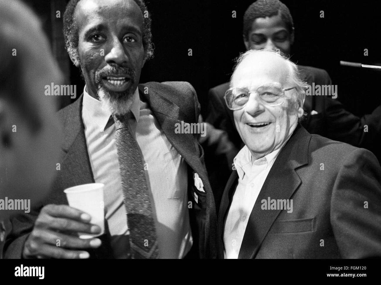 Eddie Locke (left) and Artie Baker during a session in New York City ...