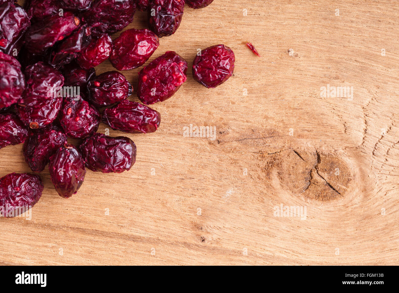 Healthy food organic nutrition. Border frame of dried cranberries ...