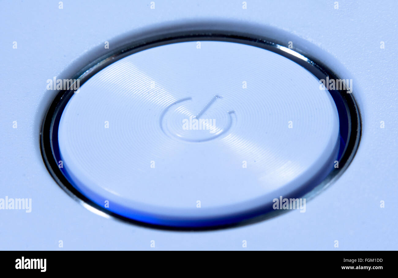 Button round blue hi-res stock photography and images - Alamy