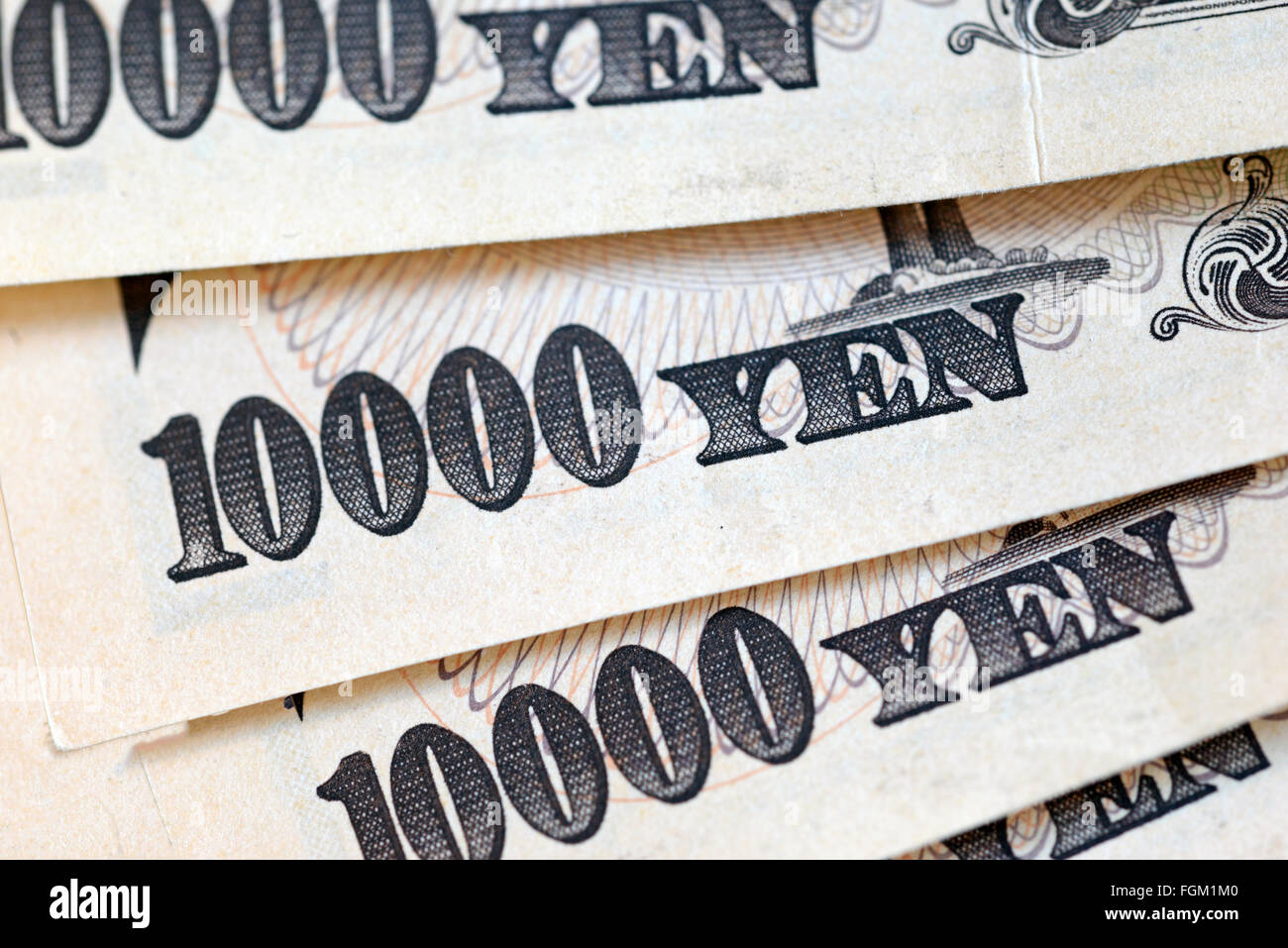 Yen paper currency, monetary unit of Japan Stock Photo - Alamy