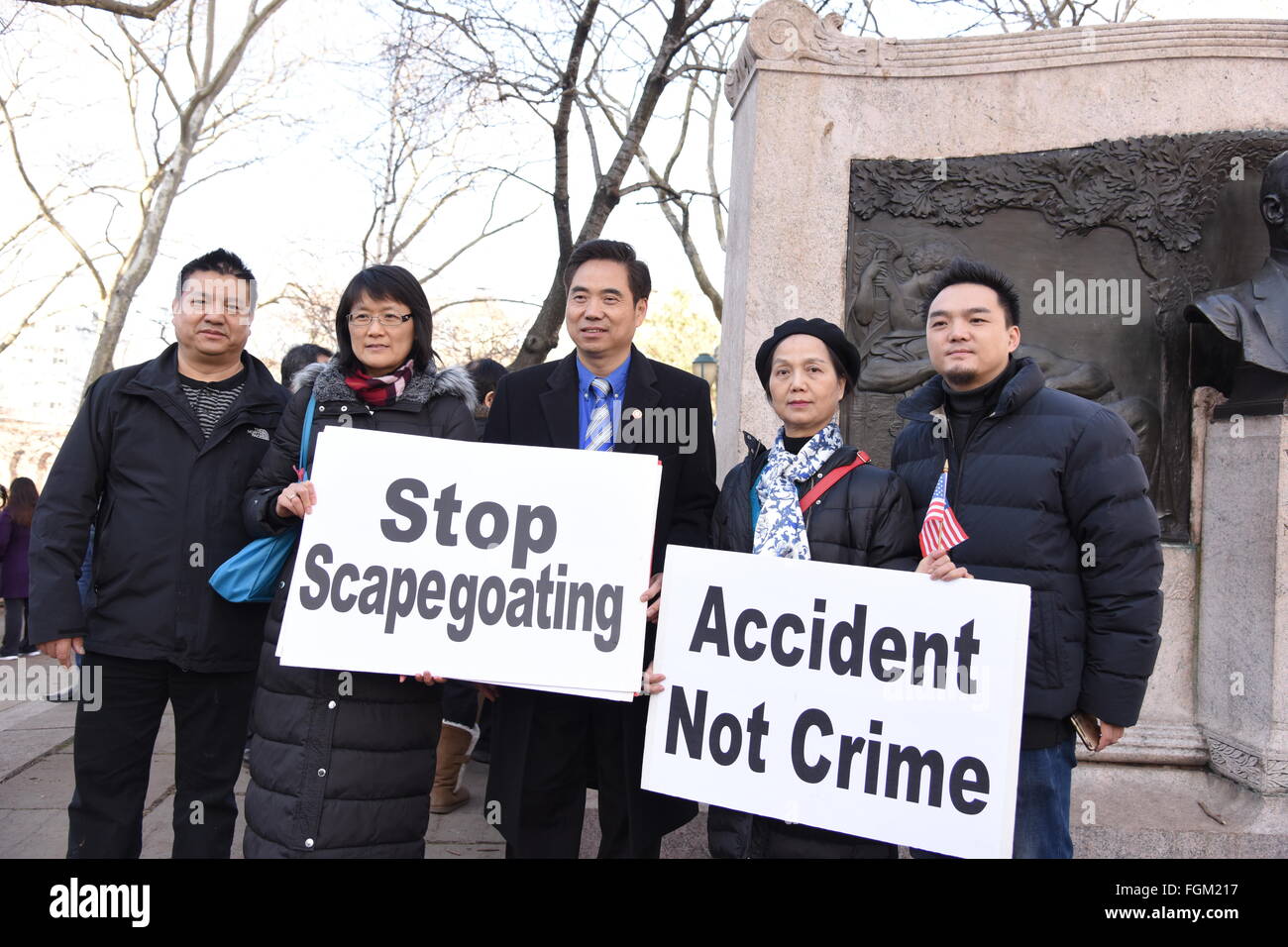New York City, United States. 20th Feb, 2016. Asian activists in ...