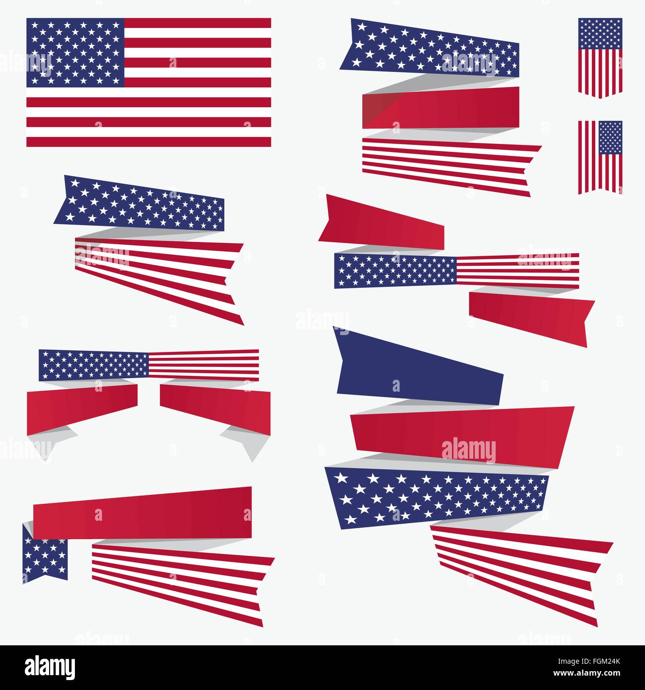 American Flag Ribbon Banner