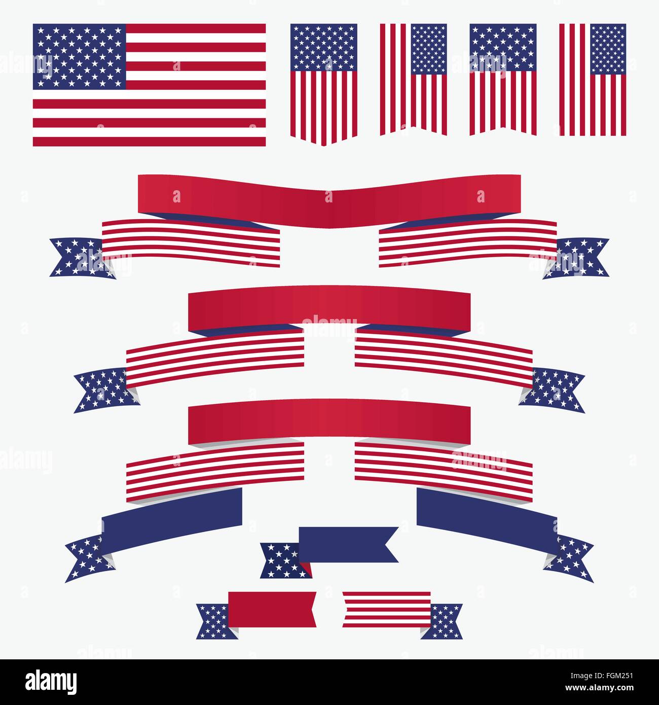 American flag banners hi-res stock photography and images - Alamy