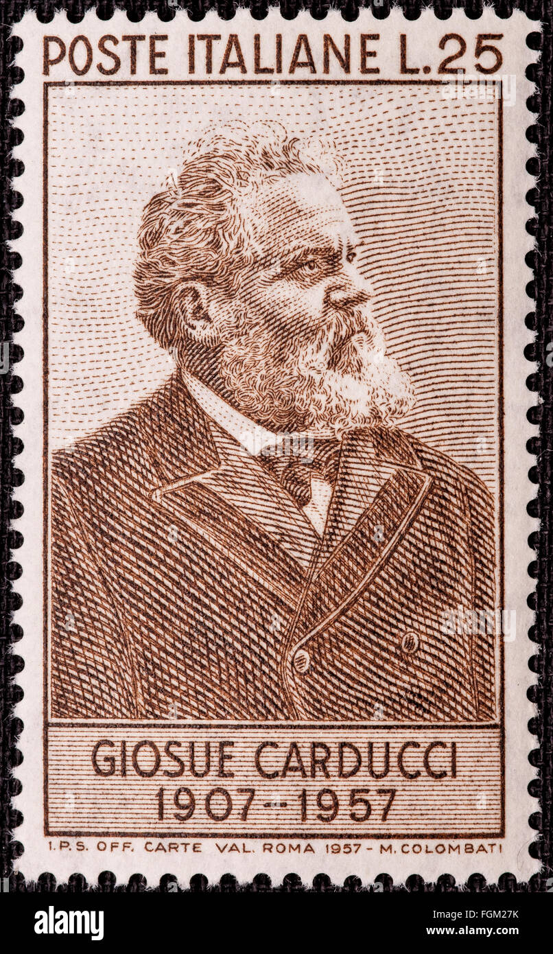 Carducci italian stamp hi-res stock photography and images - Alamy