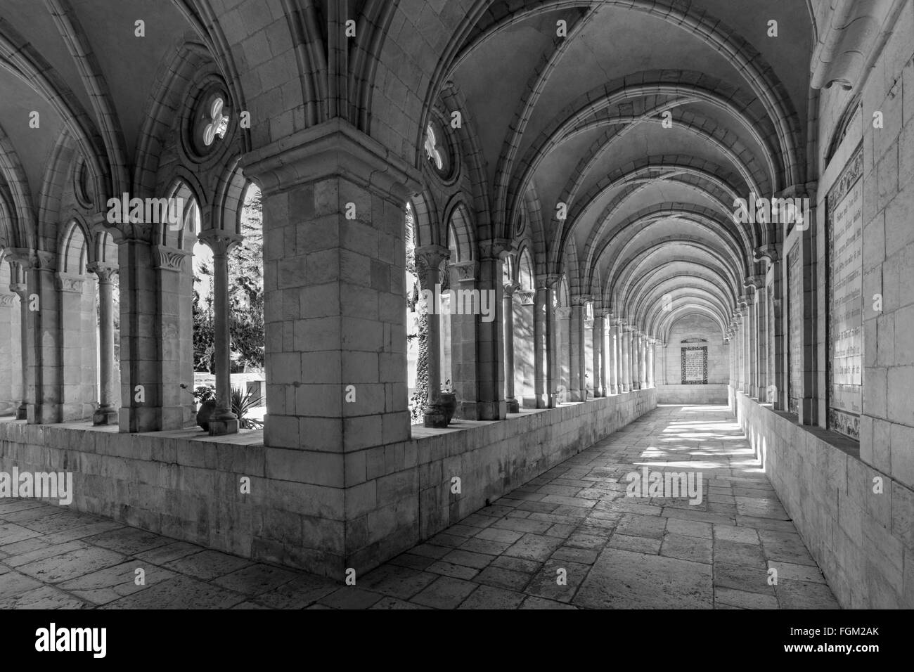 Gothic corridor Black and White Stock Photos & Images - Alamy