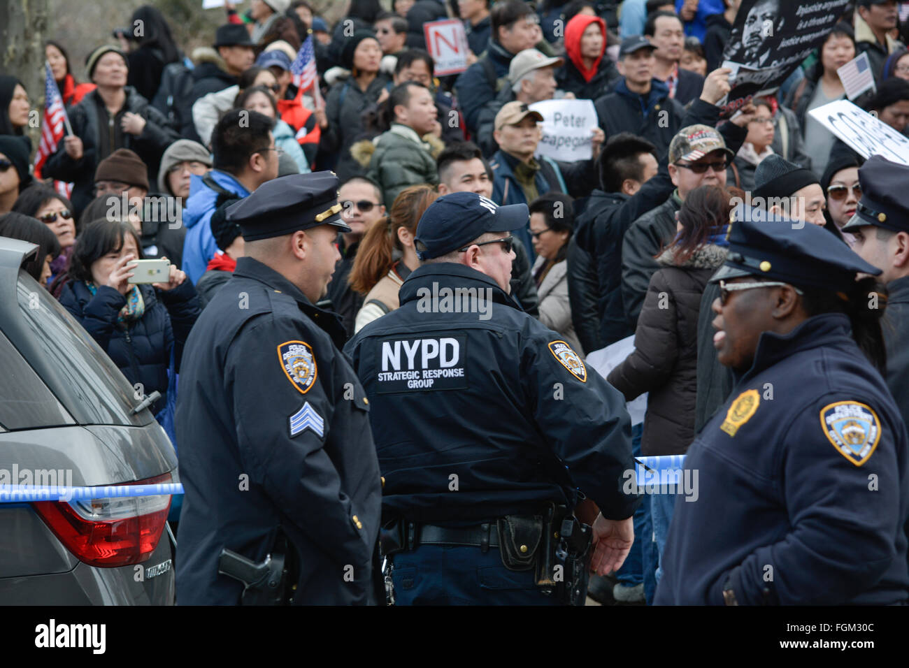 Brooklyn, United States. 20th Feb, 2016. Police takes charge the ...