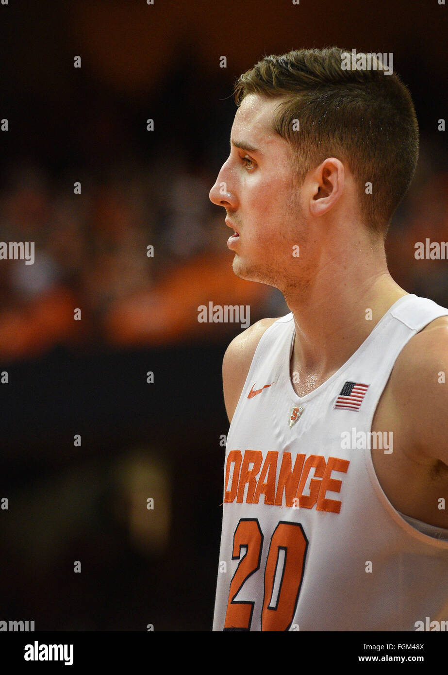 Syracuse, NY, USA. 20th Feb, 2016. Syracuse forward Tyler Lydon (20 ...