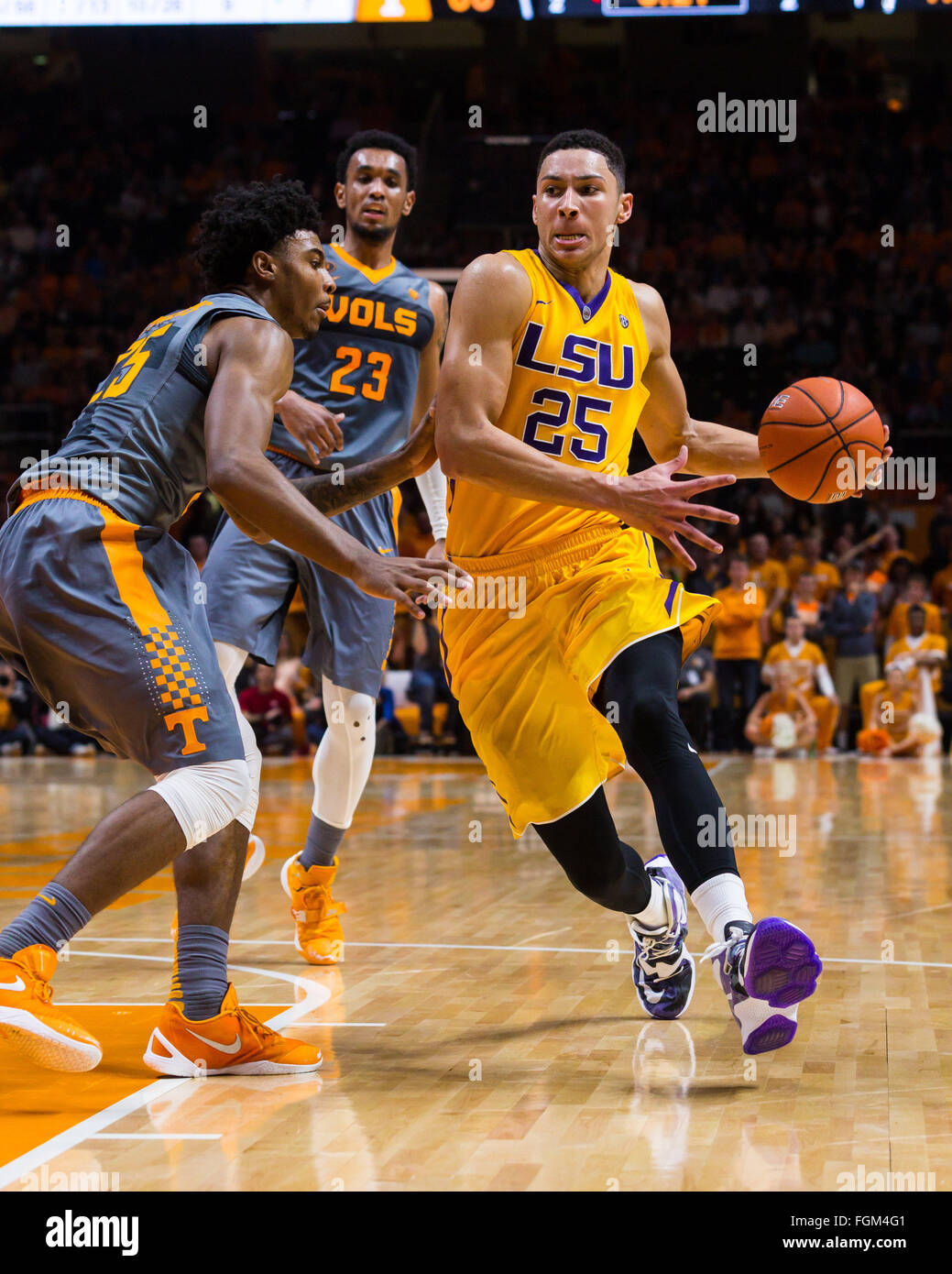 Knoxville, Tennessee, USA. 20th February, 2016. Ben Simmons #25 of the ...