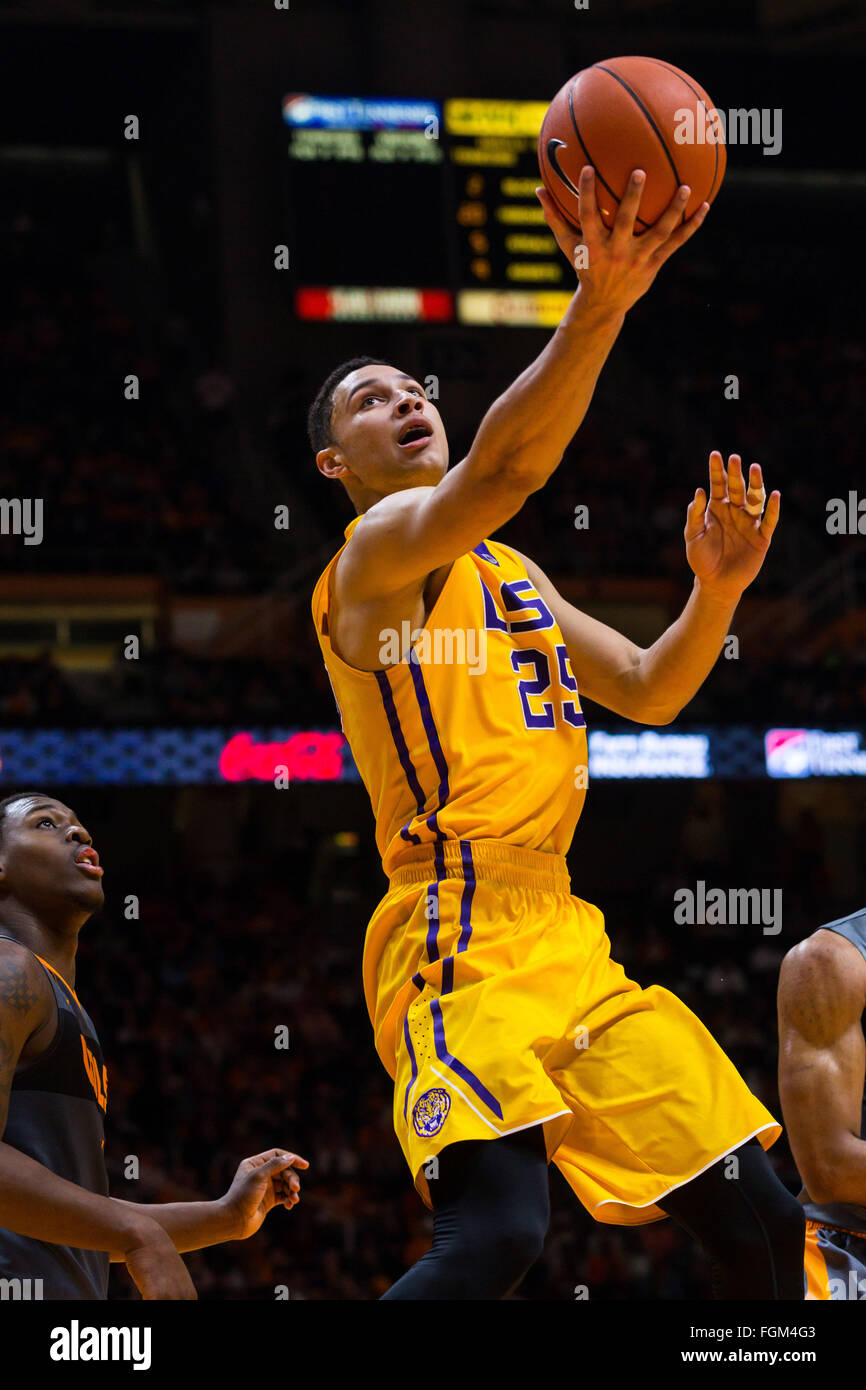 Knoxville, Tennessee, USA. 20th February, 2016. Ben Simmons #25 of the ...