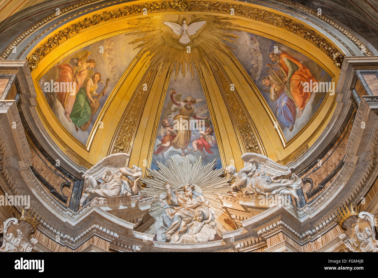 ROME, ITALY - MARCH 26, 2015: The marble sculpture of God the Father ...