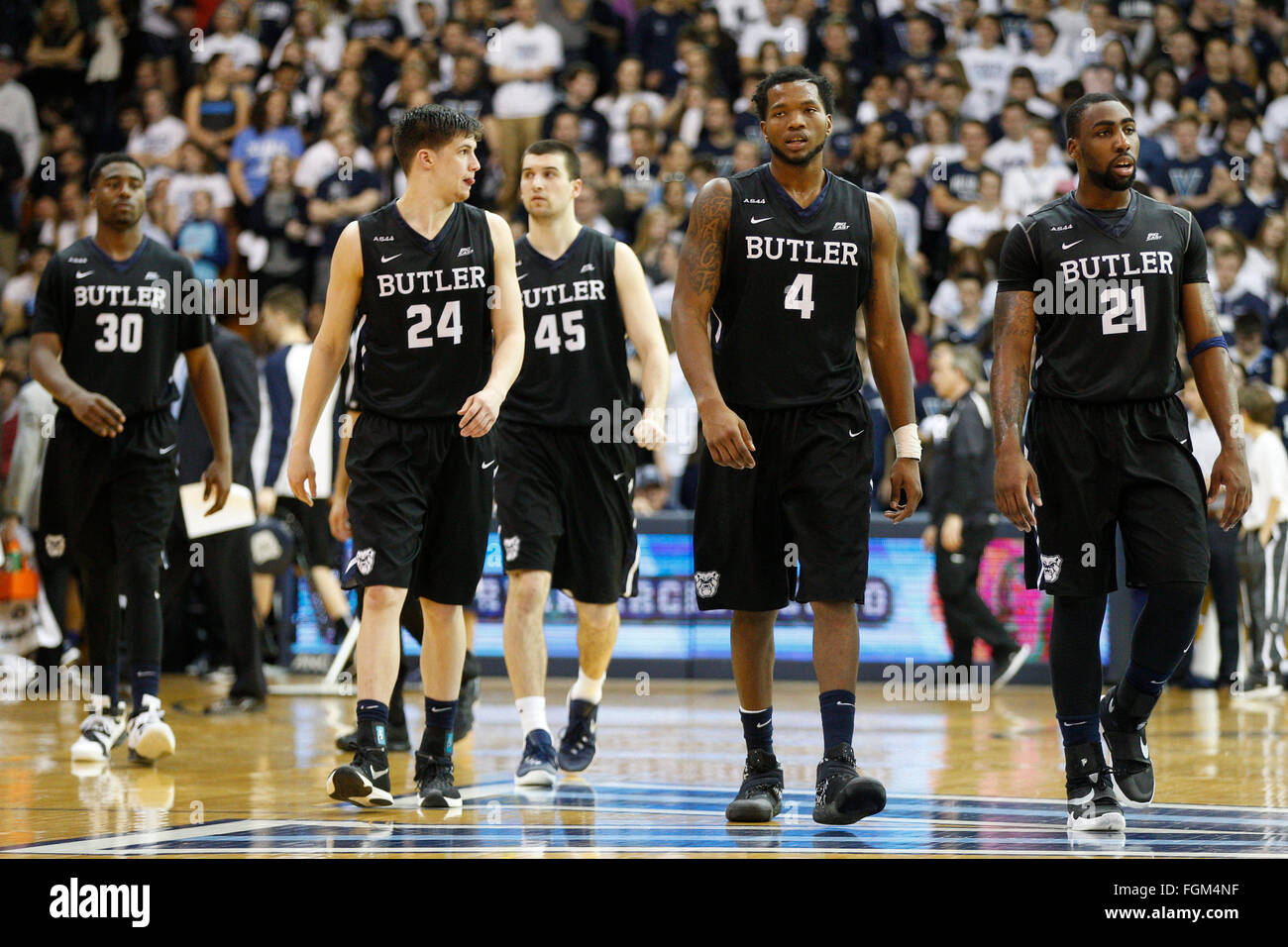 Villanova, Pennsylvania, USA. 20th Feb, 2016. Butler Bulldogs head back ...