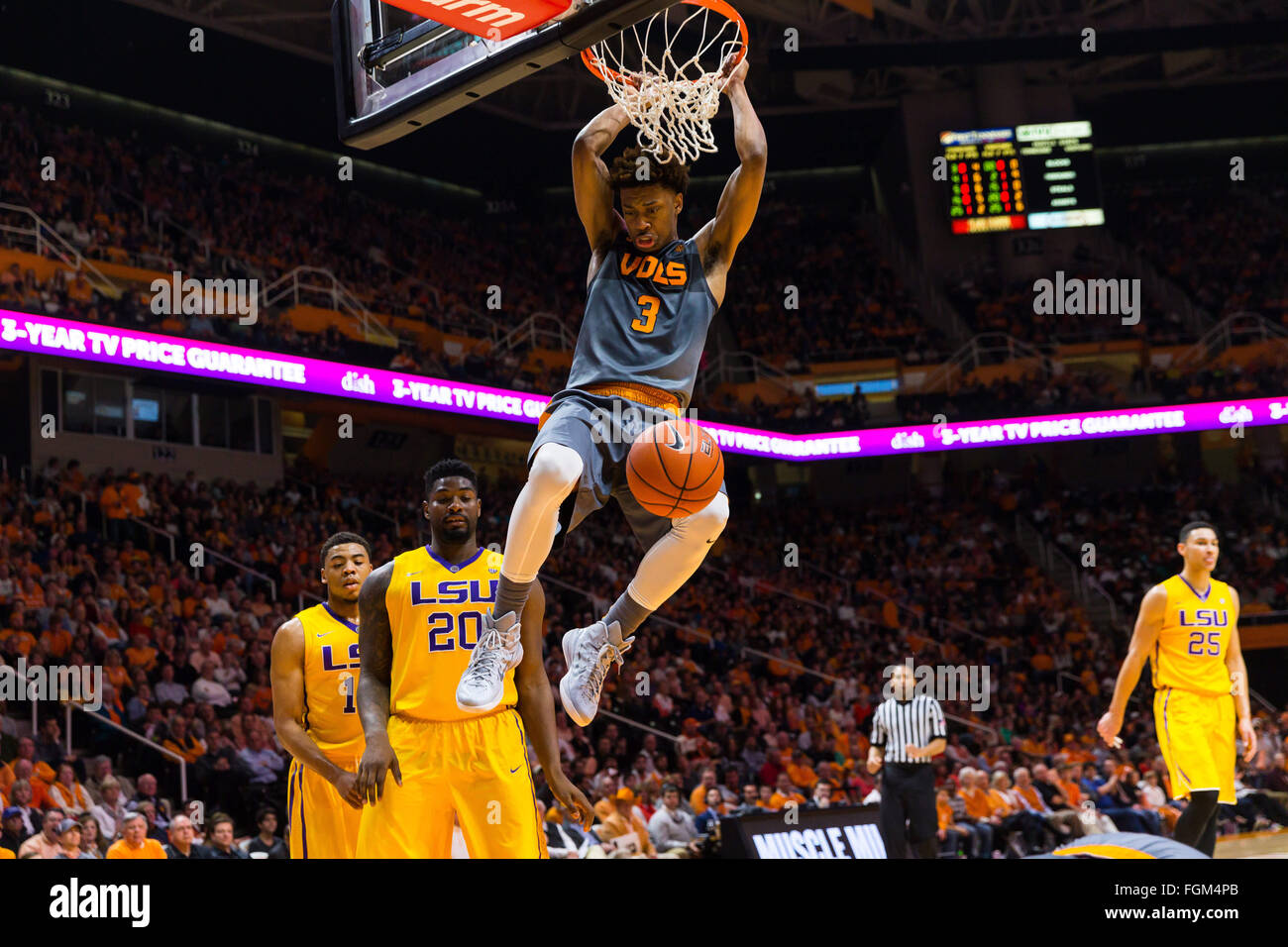 Knoxville, Tennessee, USA. 20th February, 2016. Robert Hubbs III #3 of ...