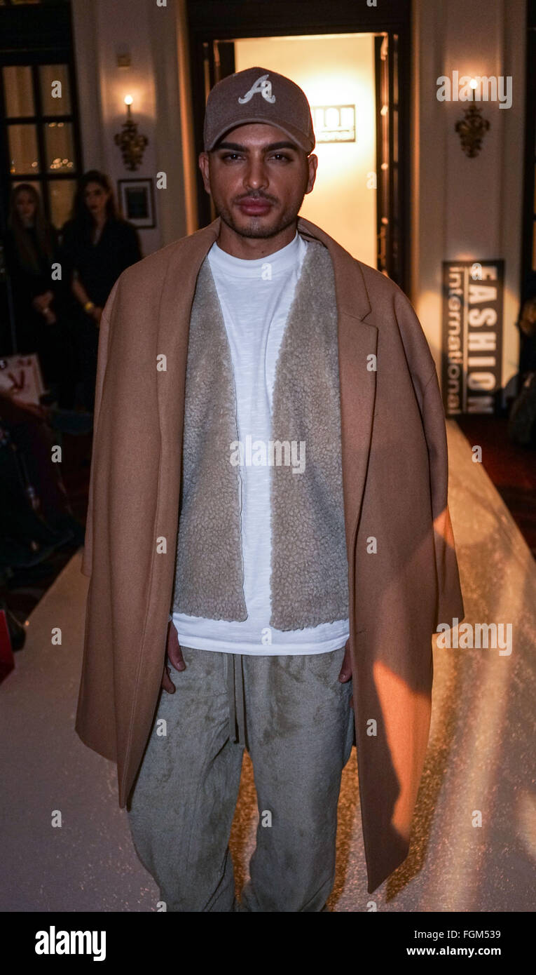 London, UK. 20th February, 2016. Musician Solomon Ray attend the LFW a ...
