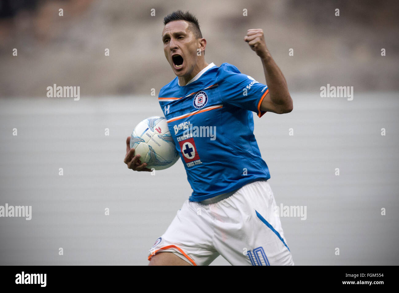 Mexico City, Mexico. 20th Feb, 2016. Cruz Azul's Christian Gimenez ...