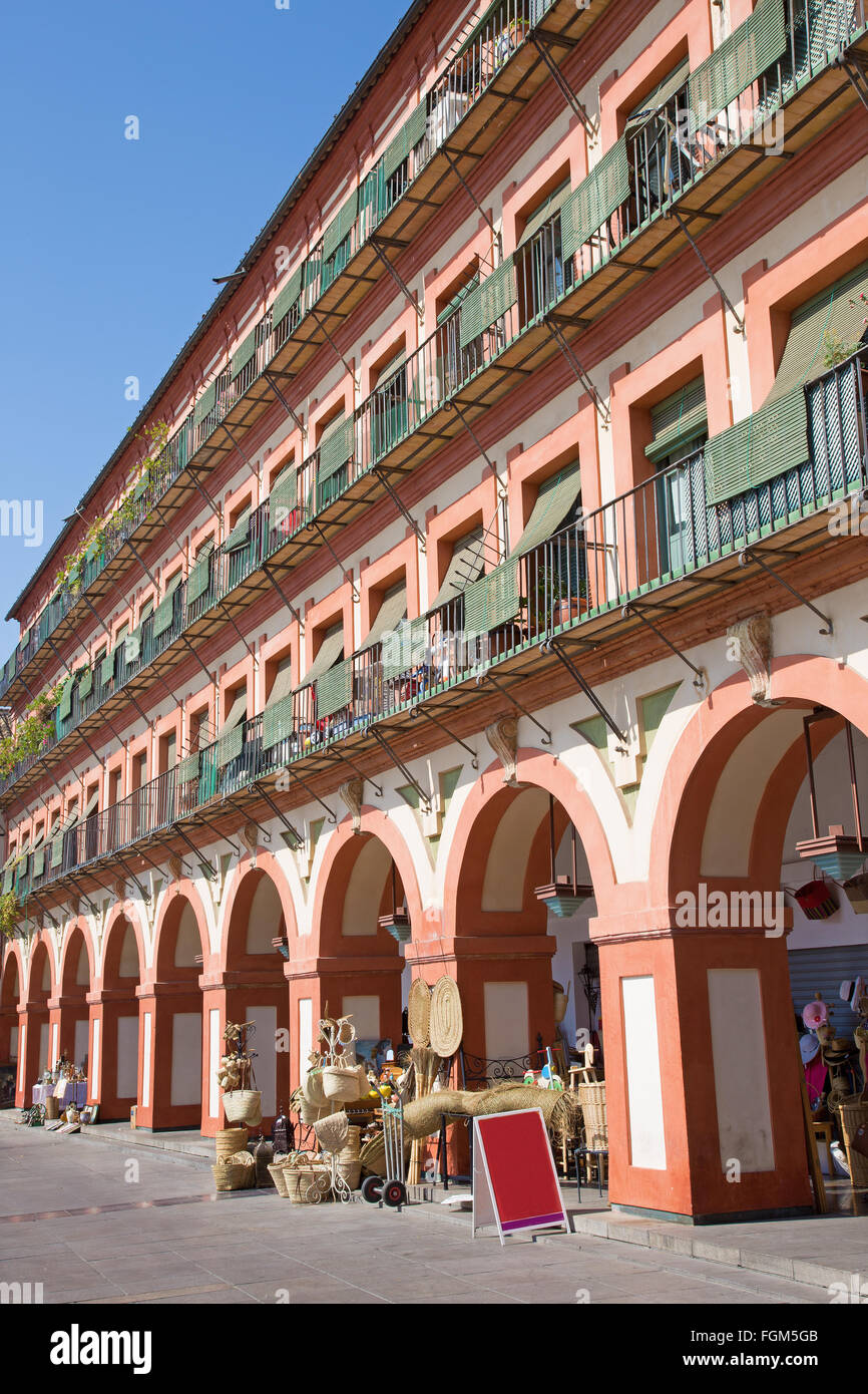Cordoba - The facade on Plaza de la Corredera square Stock Photo - Alamy