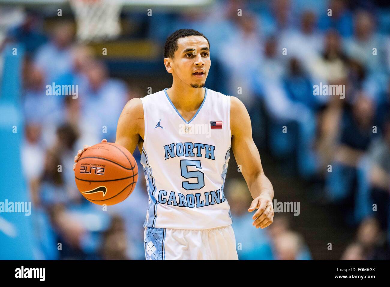 UNC guard Marcus Paige (5) during the NCAA Basketball game between the ...