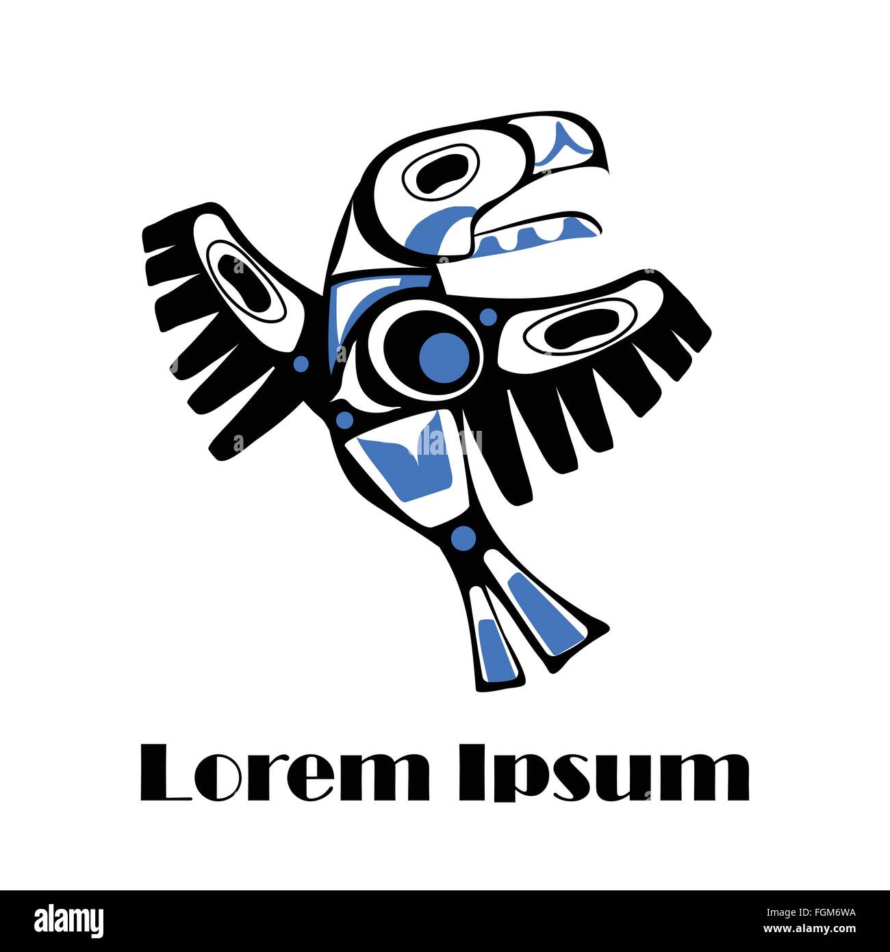 totem bird indigenous art stylization Stock Vector Image & Art - Alamy