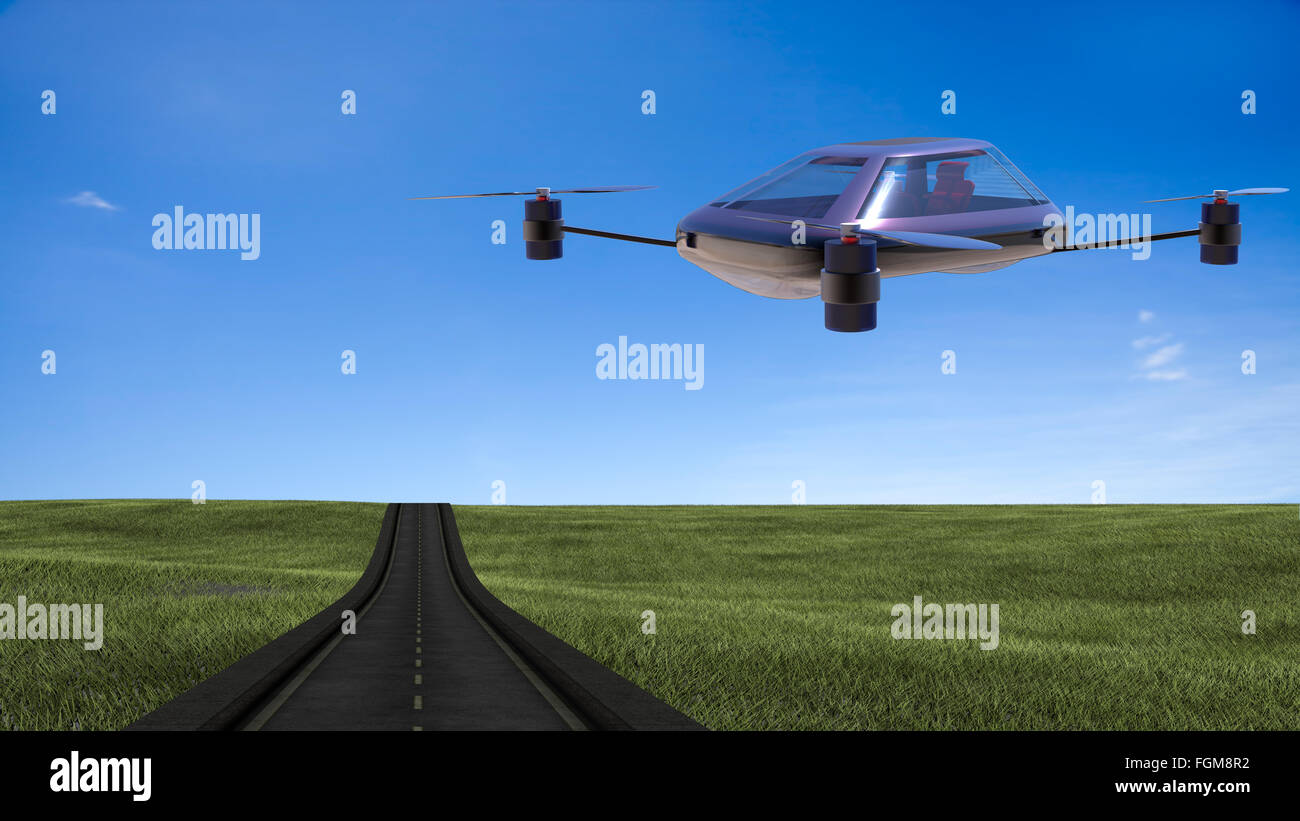 The most advanced four-axis manned vehicles powered by elec Stock Photo ...