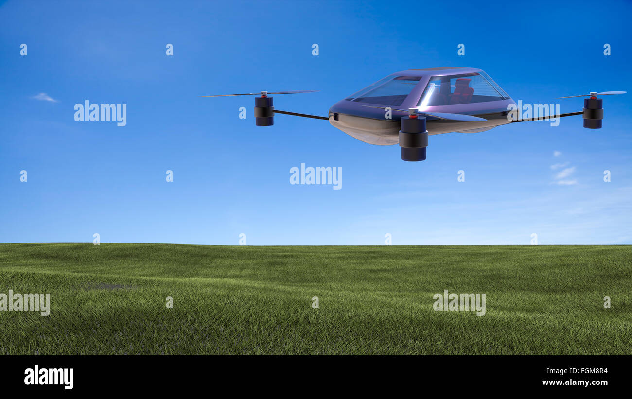 The most advanced four-axis manned vehicles powered by elec Stock Photo ...