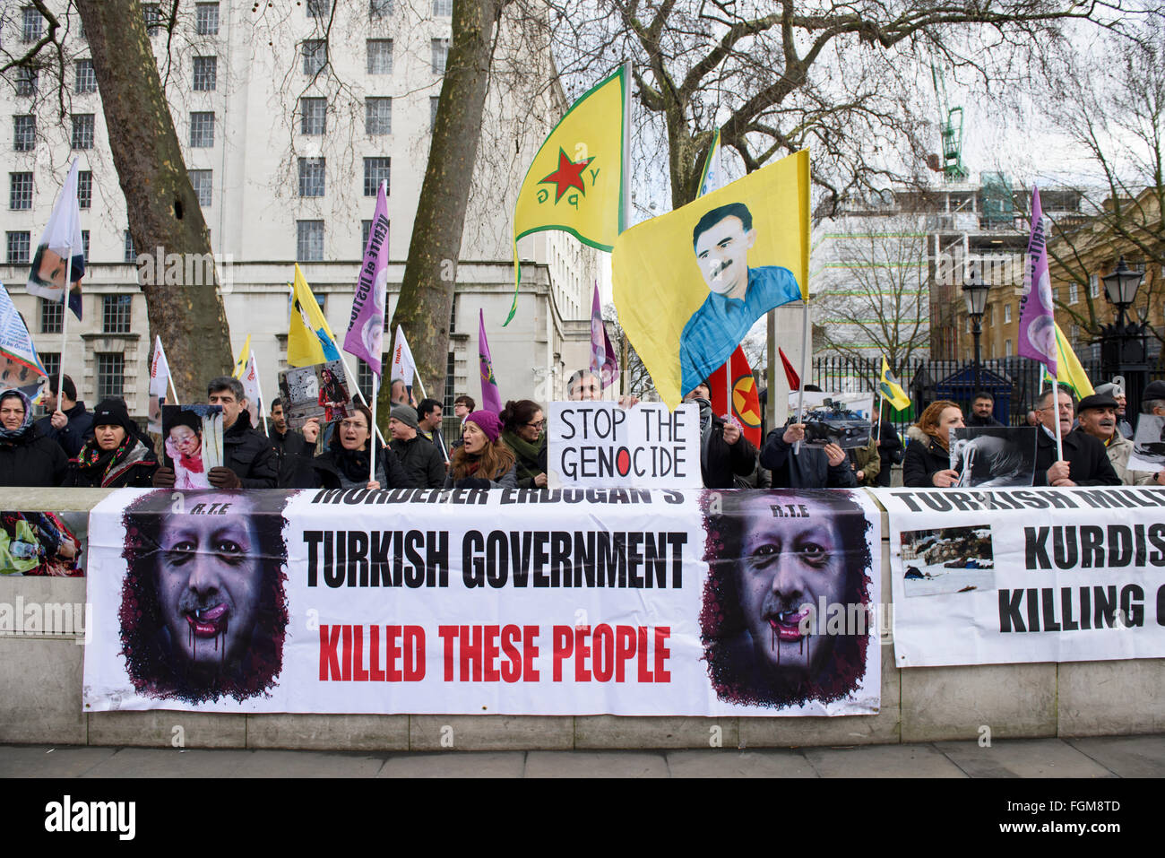 Banner 'Turkish Government killed these people' during the Kurds ...