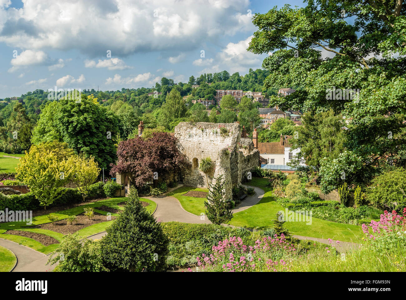 View from Guildford Castle, Surrey, England Stock Photo - Alamy