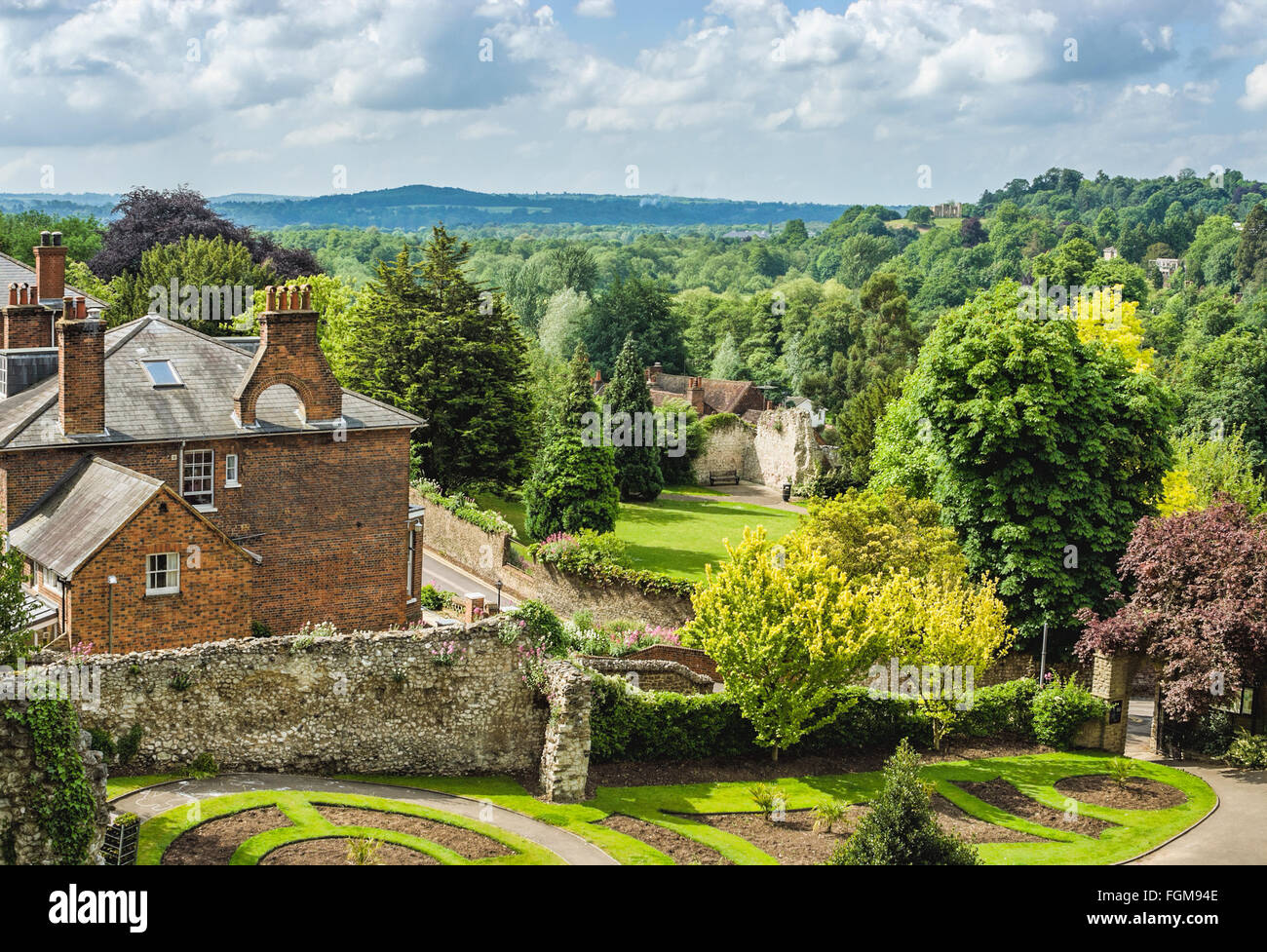 View from Guildford Castle , Surrey, England Stock Photo - Alamy
