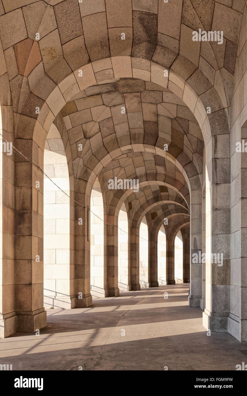 Outside arcade, NSDAP congress hall of 1933-1945, documentation centre ...