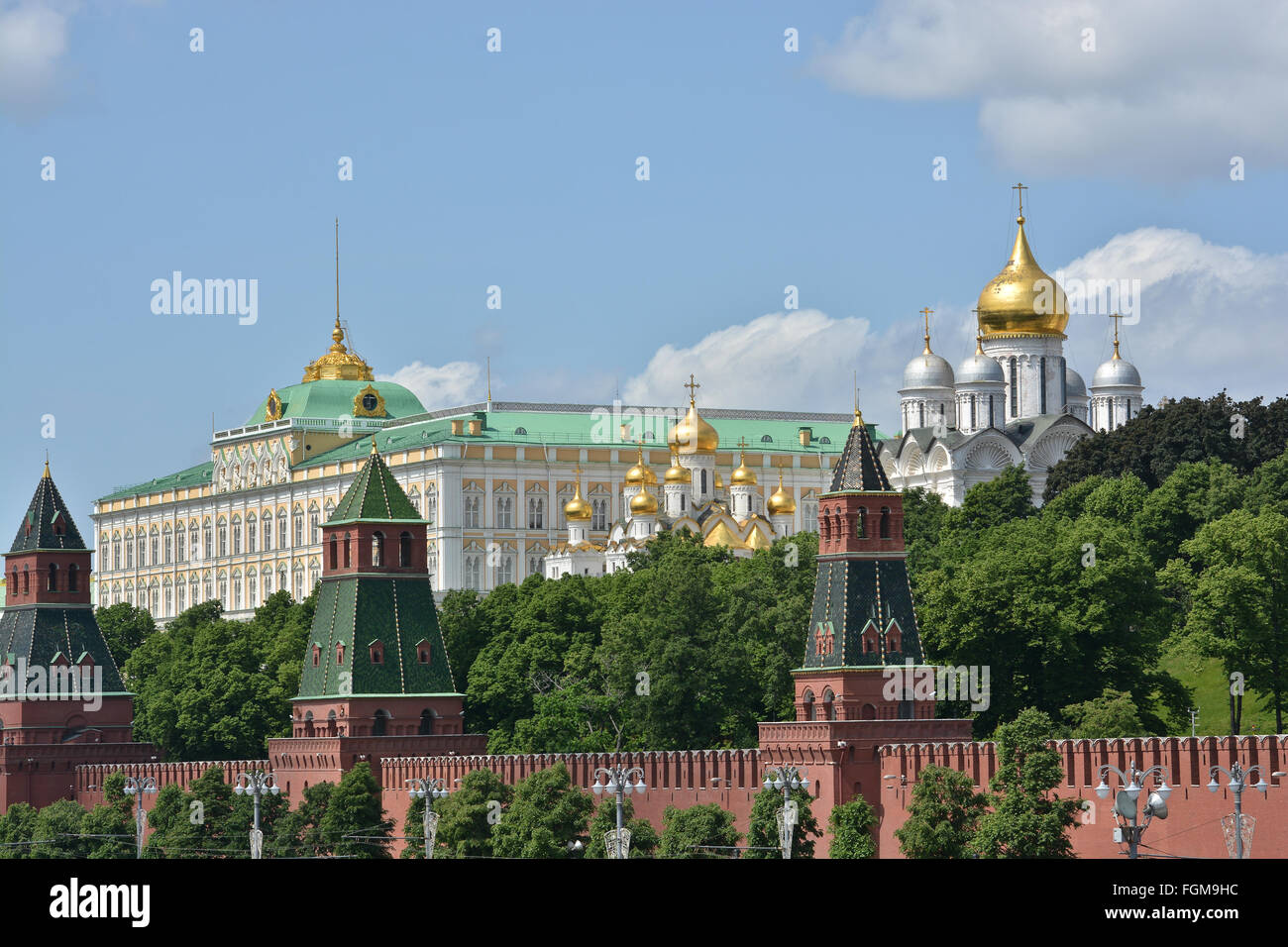 The Moscow Kremlin. The walls of the Moscow Kremlin in the Russian ...